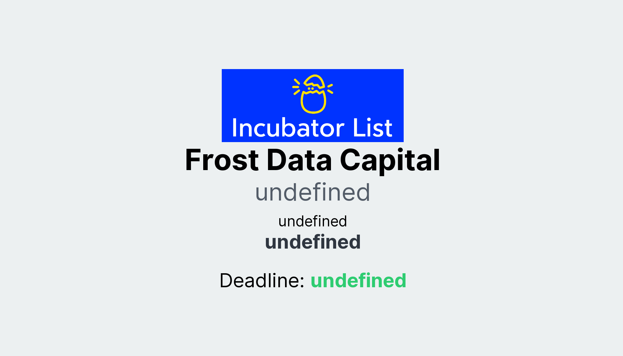 Frost Data Capital - Key Information